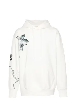 Y3 Y-3 Floral-Print Jersey Hoodie
