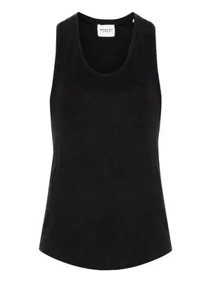 MARANT ETOILE Arielle Linen Tank Top - Black