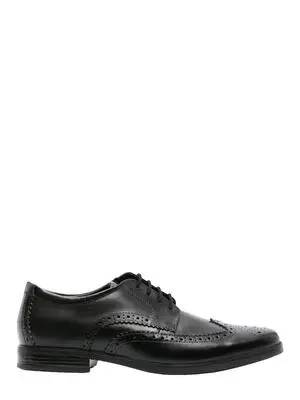 Clarks Howard Wing Leather Brogues - Black