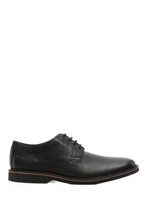 Clarks Atticus Lt Lace Leather Derby Shoes - Black