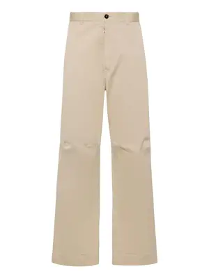 MAISON MARGIELA Wide-leg Twill Chino Trousers - Neutrals