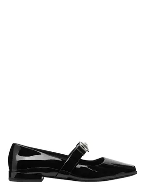 Versace Medusa-head Leather Ballerinas - Black