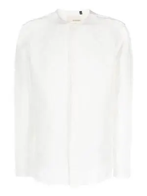 COSTUMEIN Frayed-detail Linen Shirt - White