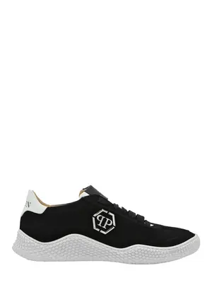 Philipp Plein Logo-plaque Suede Sneakers - Black