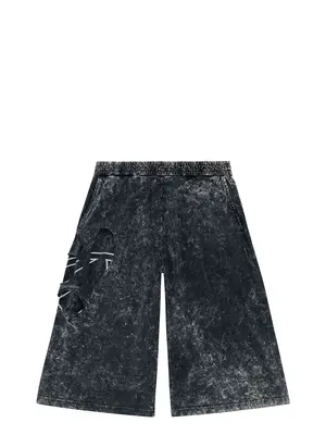 DIESEL Cropped Marbled Cotton Joggers