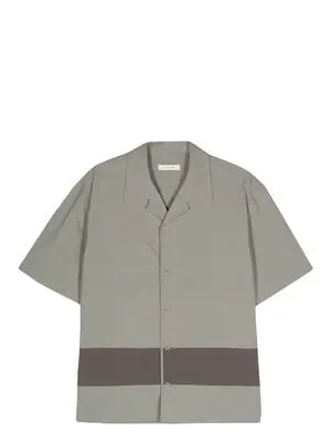 CRAIG GREEN Stripe-detail Poplin Cotton Shirt - Grey