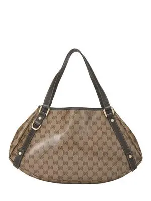 Gucci Original Gg Crystal Canvas Abbey Tote Bag - Brown
