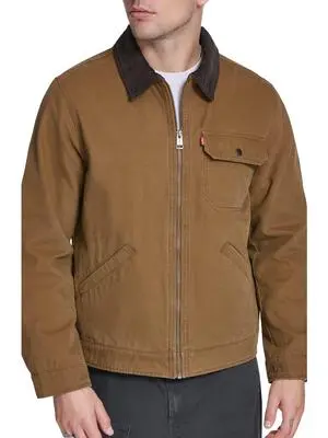 LEVI'S Levi's Lightweight Cotton Twill Utility Jacket Brown
