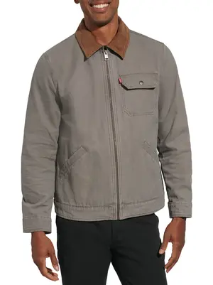 LEVI'S Levi's Lightweight Cotton Twill Utility Jacket Charcoal Grey