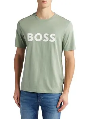 BOSS Tiburt Logo Graphic T-shirt Light/ Pastel Green