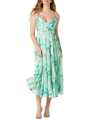 Astr The Label Maeve Midi Dress - Teal Multi