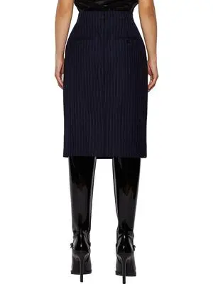 SAINT LAURENT Flanelle Rayure Skirt