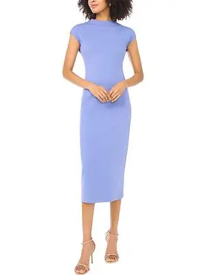 Vince Camuto Funnel Neck Midi Dress - Echo Blue