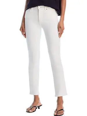 DL1961 Mara Straight Mid-rise Ankle Jeans - White