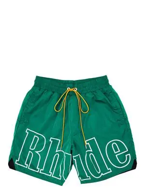 Rhude Logo Track Short - Green