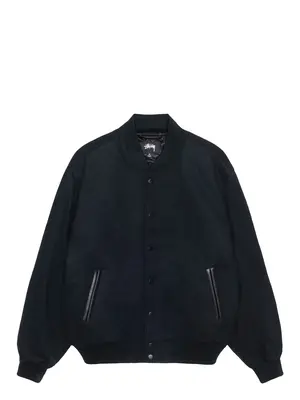 Stussy 【Casentino Wool Varsity Jacket】 Buy Stussy Casentino Wool Varsity Jacket 'Black' - 115678 BLAC | GOAT