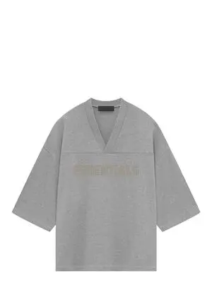 Fear Of God Football Tee 'dark Heather Oatmeal - Grey