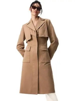 Alo Yoga ALO Formation Trench Coat Toasted Almond