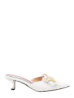 Thom Browne Icon Patch 50mm Mules - White