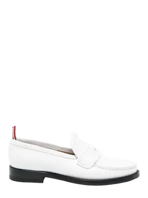 Thom Browne Varsity Leather Penny Loafers - White