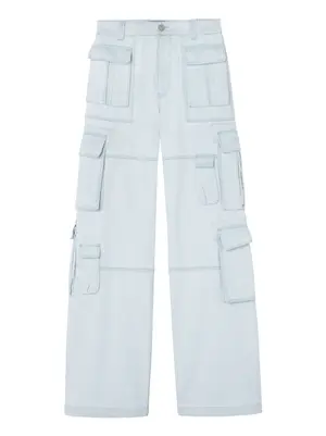 Versace Wide-leg Cargo Jeans - Blue