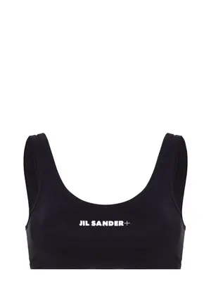 JIL SANDER Logo-print Bikini Top - Blue