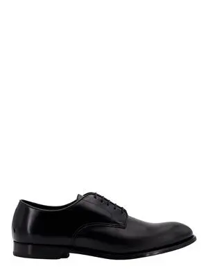 DOUCAL'S Patent Leather Lace-up Shoes - Black