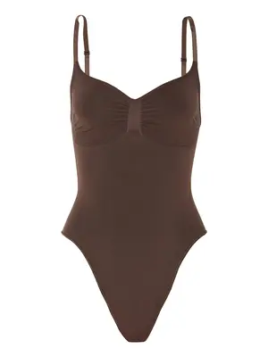 SKIMS Seamless Sculpt Thong Bodysuit - Brown