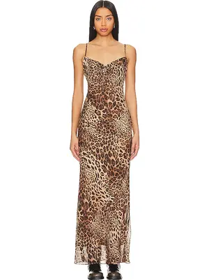 Superdown Dexi Maxi Dress - Brown Leopard