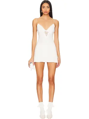 MORE TO COME Bee Mini Dress - White