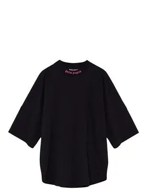 Palm Angels Doubled Logo Over Tee - Black