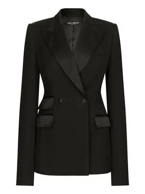 Dolce & Gabbana Woolen Turlington Jacket - Black