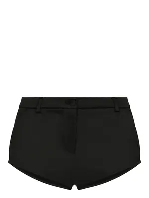 Dolce & Gabbana Stretch Satin Shorts - Black