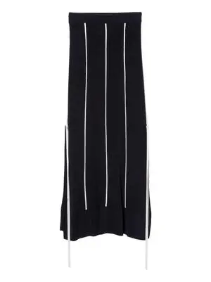 3.1 Phillip Lim Pipe-trim Knitted Midi Skirt - Blue
