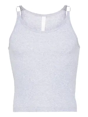 DION LEE Wire Strap Organic Cotton Tank Top - Grey