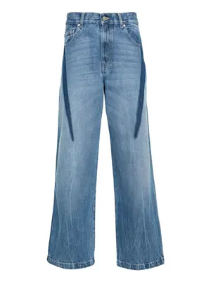 DION LEE Slouchy Darted Wide-leg Jeans - Blue