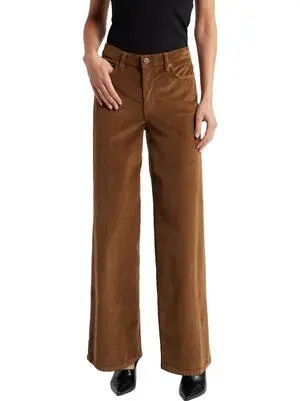FRAME Le Slim Palazzo Corduroy Pants Toast