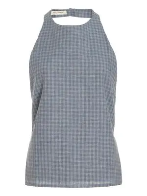 ELCE Isabelle Halter Neck Tank Top - Blue