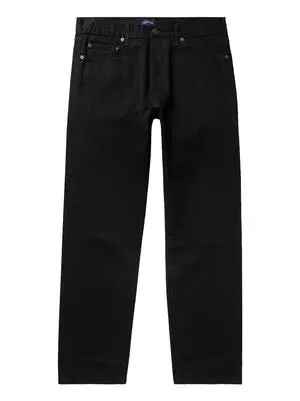 NOAH Straight-leg Selvedge Denim Jeans - Black
