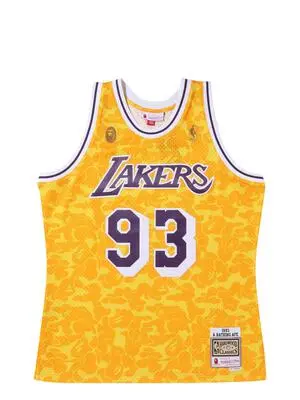 A BATHING APE X Mitchell & Ness Los Angeles Lakers Jersey - Yellow