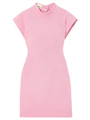 Isabel Marant Nina Open-back Denim Mini Dress - Pink