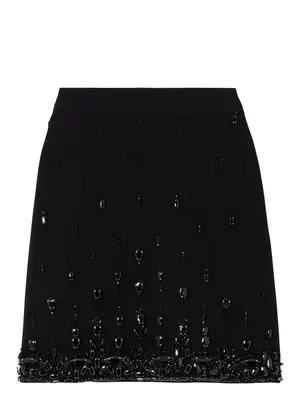 Zuhair Murad Embellished Cady Mini Skirt - Black