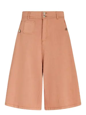 Etro Wide-leg Denim Shorts - Orange