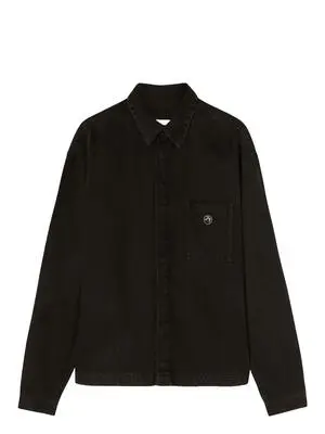 AMBUSH Logo-embroidered Cotton Shirt - Black