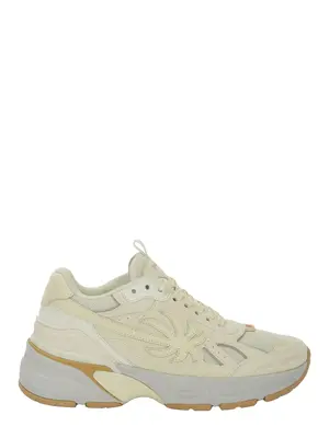 Palm Angels The Palm Runner Leather Sneakers - Neutrals