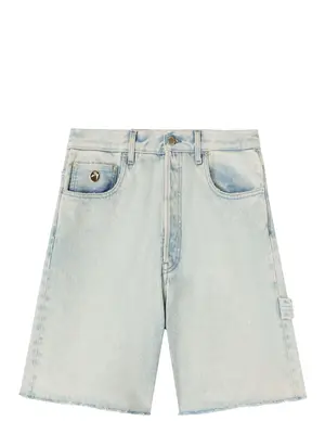 AMBUSH Raw-edge Denim Shorts - Blue