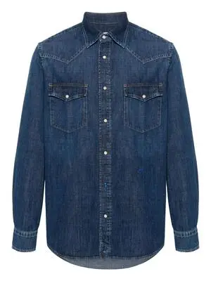 Jacob Cohen Logo-embroidered Denim Shirt - Blue