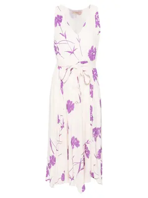 TWINSET Floral-print Crepe Maxi Dress - Neutrals