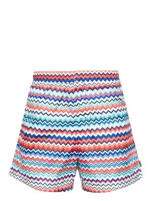 Missoni Signature Zigzag Swimming Trunks - Blue