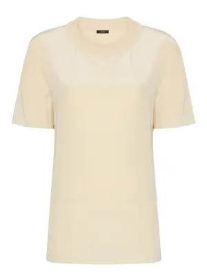 JOSEPH Rubin Silk T-shirt - Neutrals
